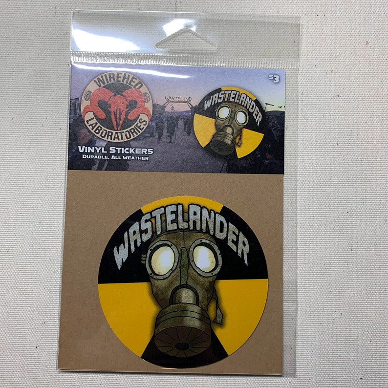 WASTELANDER Radiation Vinyl Sticker! All Weather Post Apocalypse Gas ...