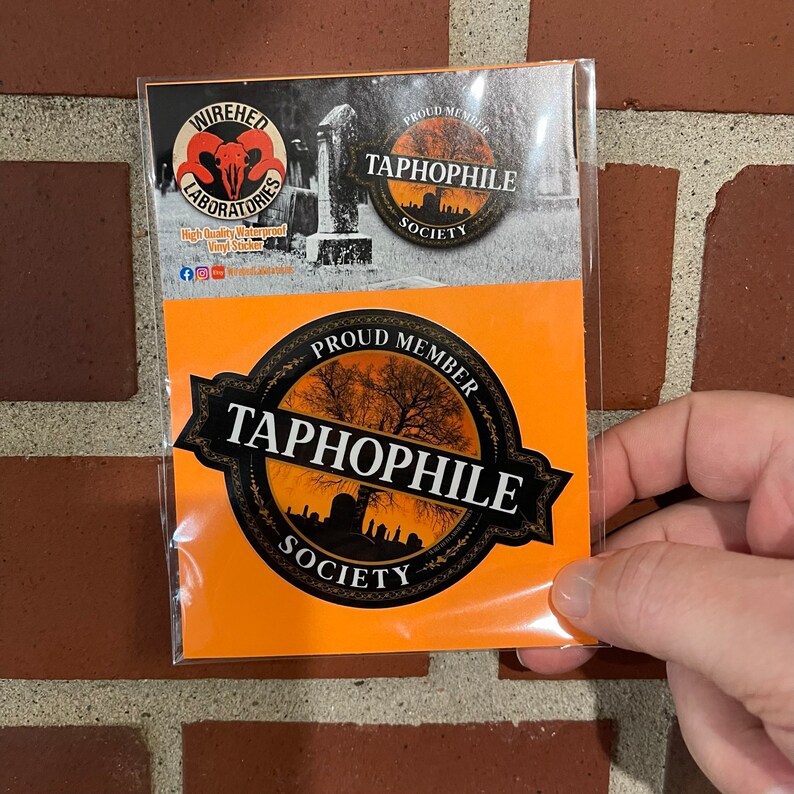 Taphophile Society Sticker | High Quality Vinyl, Laminated 4" All ...