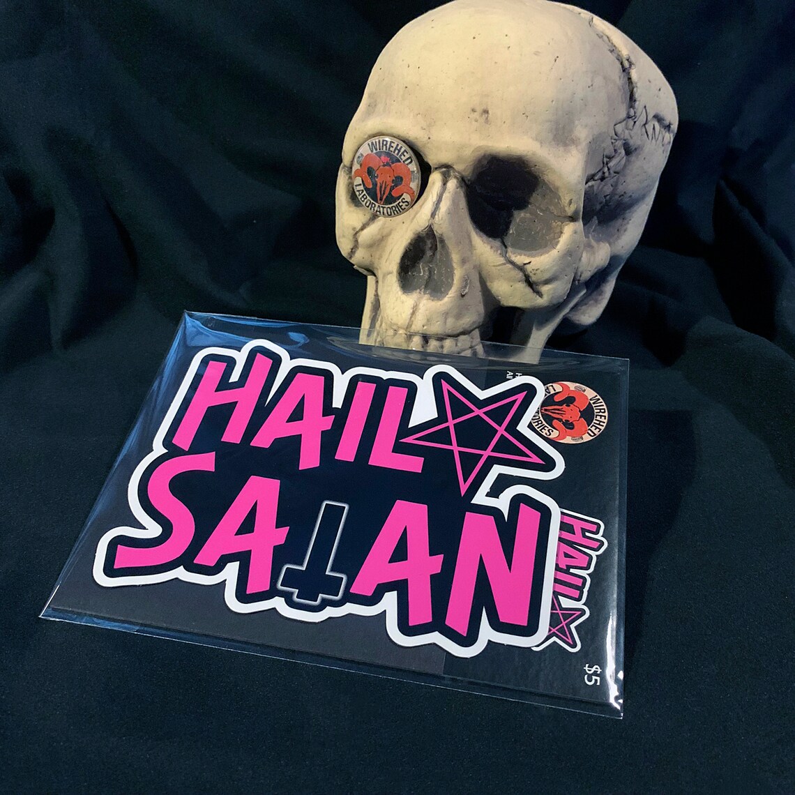 HAIL SATAN Vinyl Sticker 6 Long All Weather Laminated | Etsy