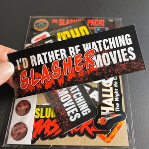 Slasher Classics Horror Movie Logos 12 Sticker Pack! "i'd Rather Be ...