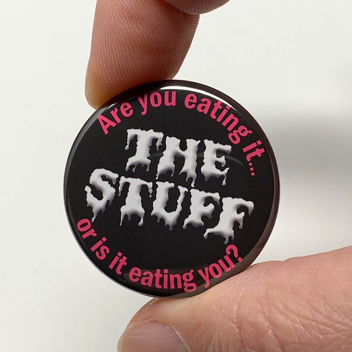 The Stuff Horror Movie Logo Buttons. 1.5 80s Retro Cult | Etsy