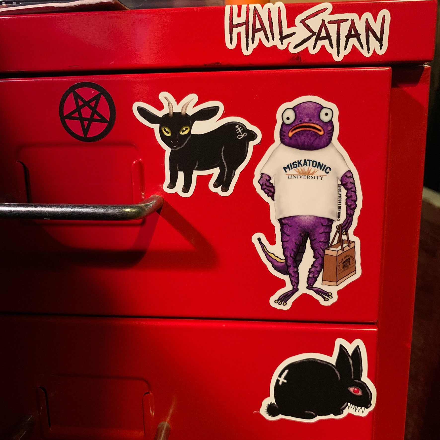 Hail Satan Vinyl Sticker Sheet Waterproof 5x7 Cat | Etsy