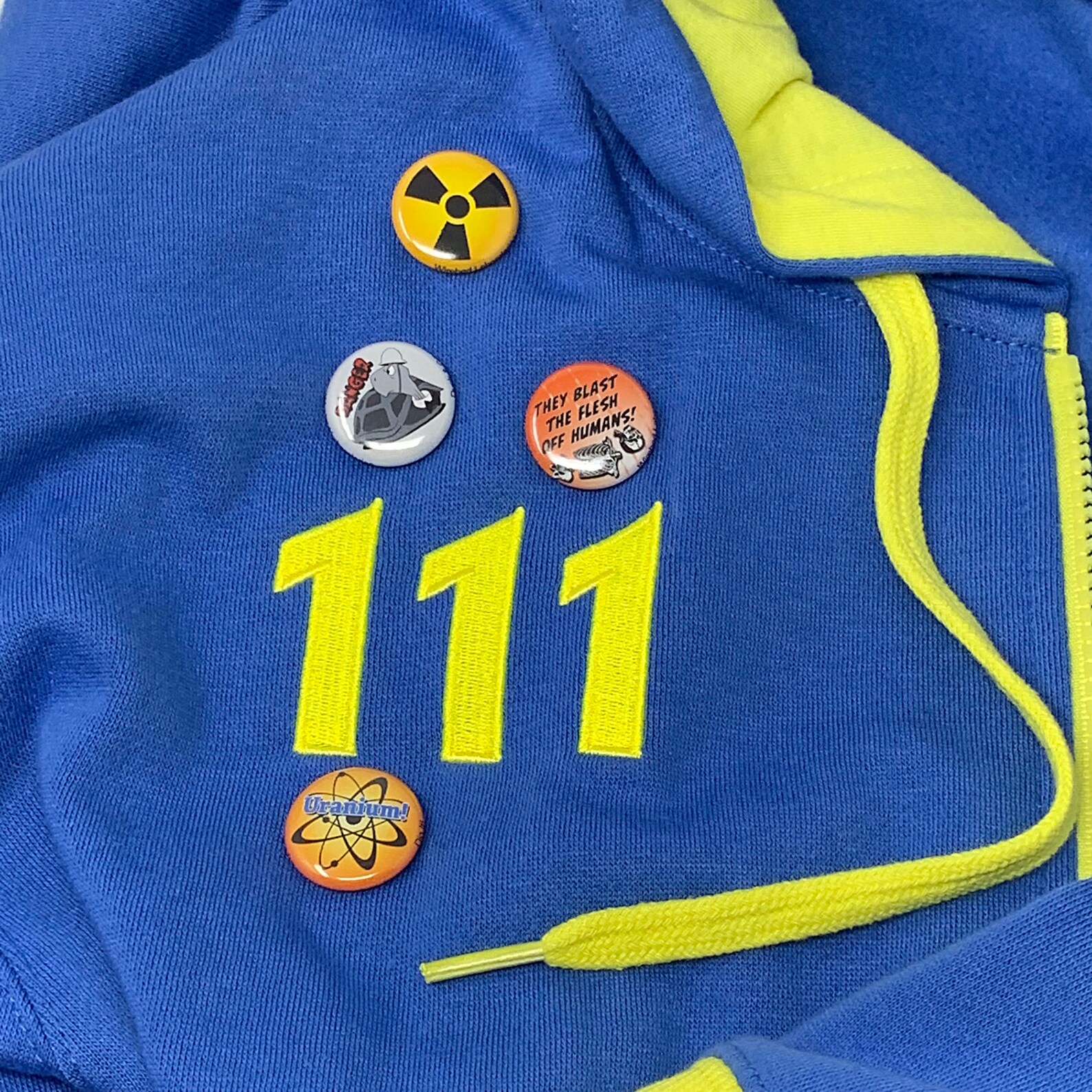 Atomic Fallout Buttons Small Pack of Four. Radiation Danger | Etsy