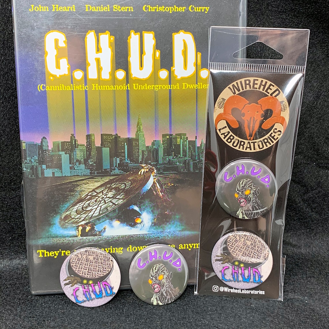 C.H.U.D. Horror Movie Buttons TWO 1.5 CHUD Pins. Cult | Etsy