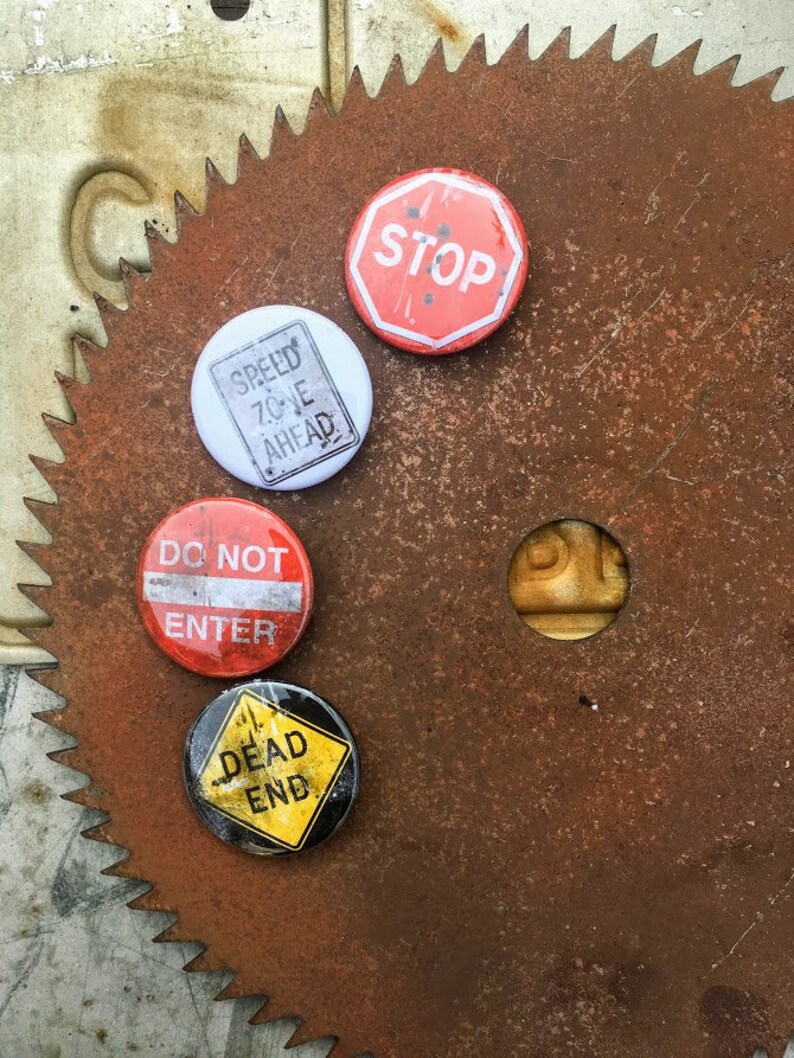 Post Apocalypse Street Signs 1.5 Button Set Mad Max | Etsy
