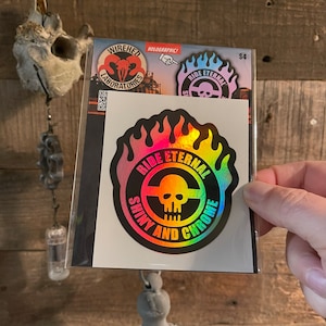 WAR BOY Holographic Vinyl Sticker Ride Eternal Shiny & Chrome With ...