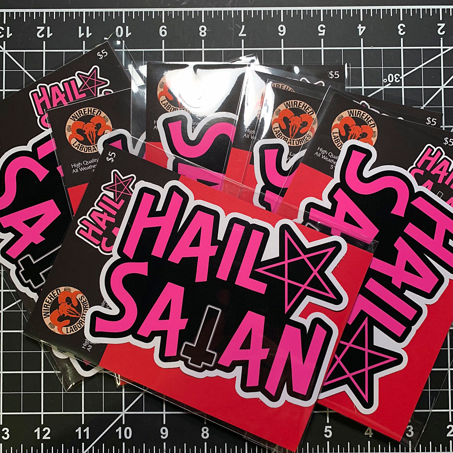 HAIL SATAN Vinyl Sticker 6 Long All Weather Laminated - Etsy