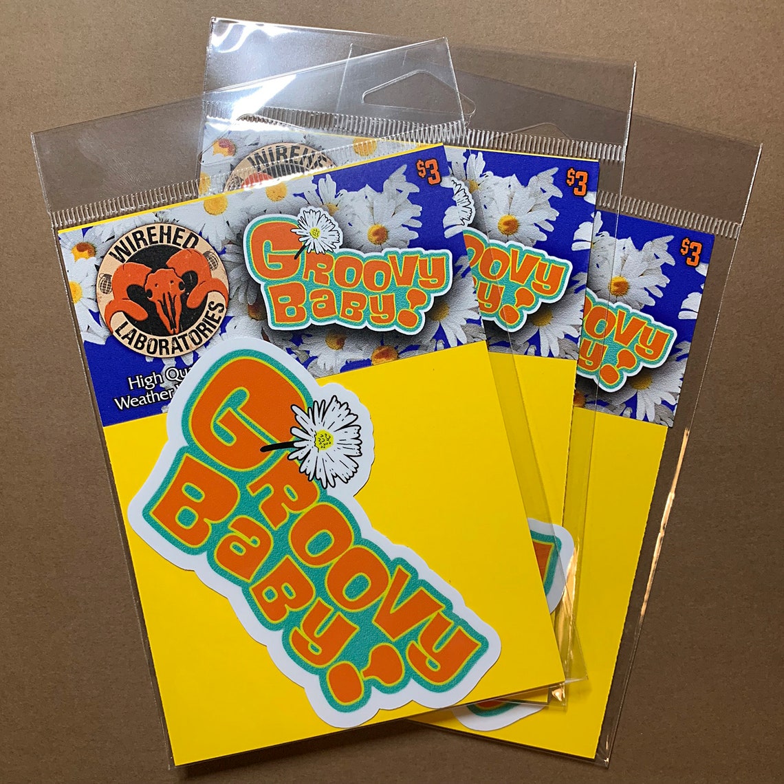 Groovy Baby Vinyl Sticker 4 All Weather Decal 60s - Etsy