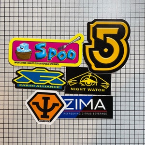 Babylon 5 Sticker Pack! 6 Sticker Set! Waterproof Vinyl Decals! Psy ...