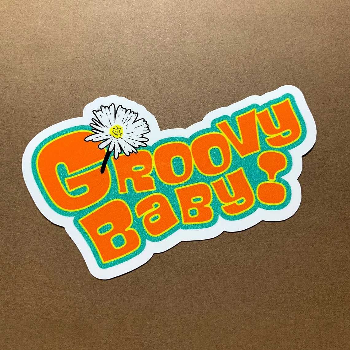 Groovy Baby! Vinyl Sticker! 4" All Weather Decal! 60s Austin Powers ...