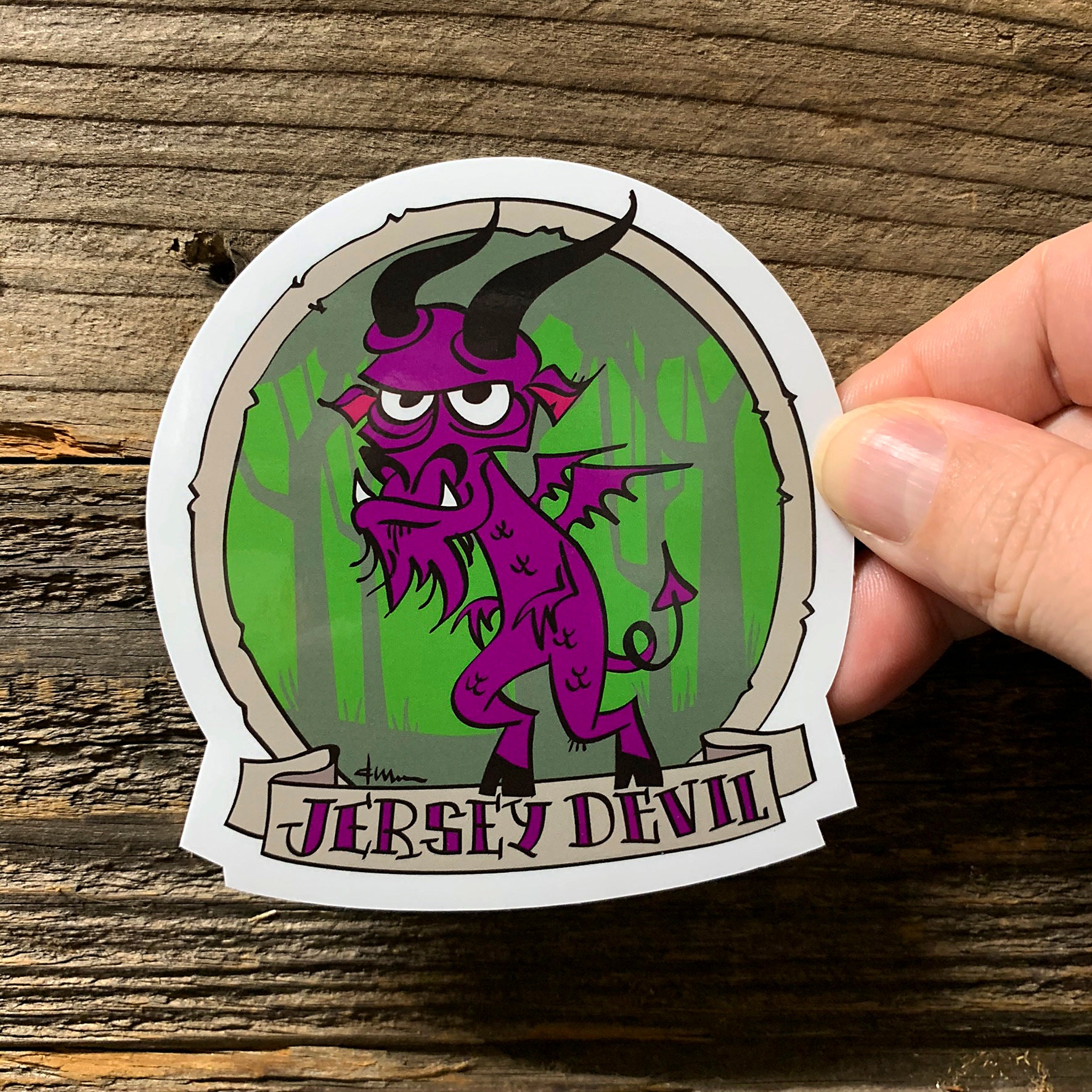 The JERSEY DEVIL Cryptid Vinyl Sticker 4 Weatherproof - Etsy UK