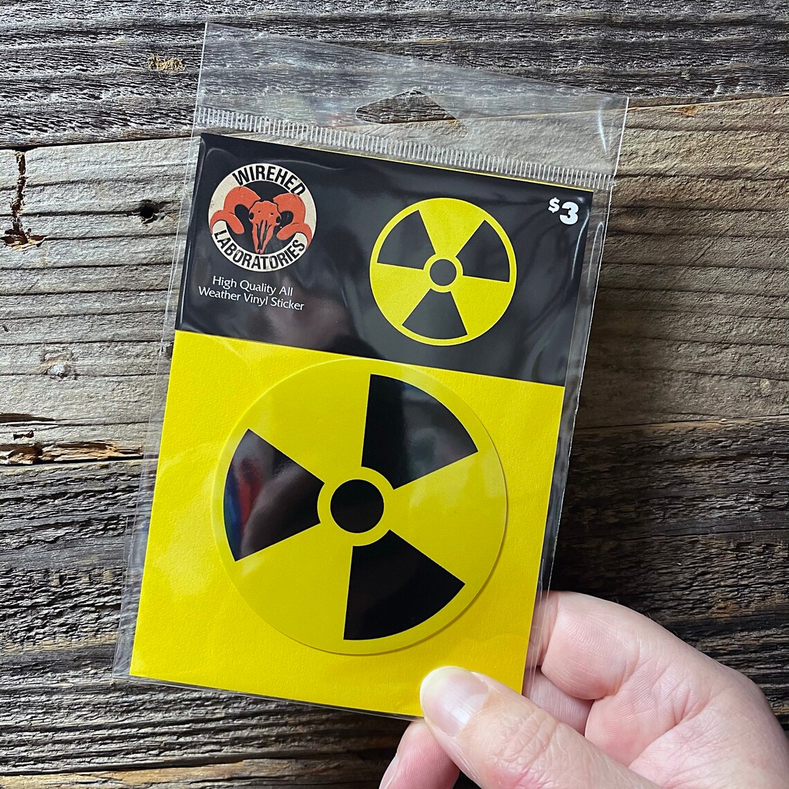 Radiation Warning Vinyl Sticker Waterproof Yellow Trefoil | Etsy