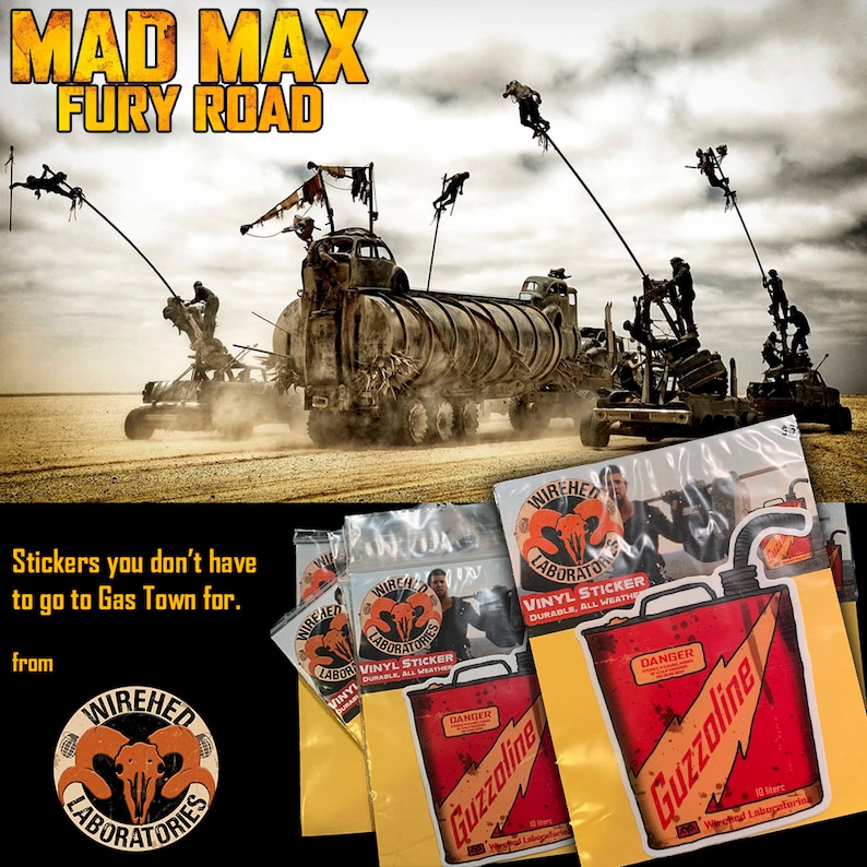 Guzzoline Vinyl Sticker Mad Max Gas Can Weatherproof Decal - Etsy