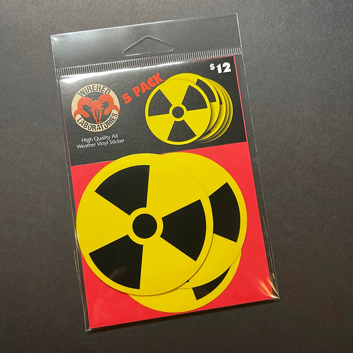 Radiation Warning Vinyl Sticker! Waterproof Yellow Trefoil Hazard ...
