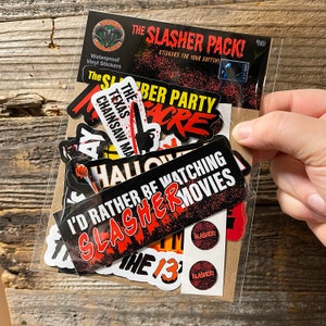 Slasher Classics Horror Movie Logos 12 Sticker Pack! "i'd Rather Be ...