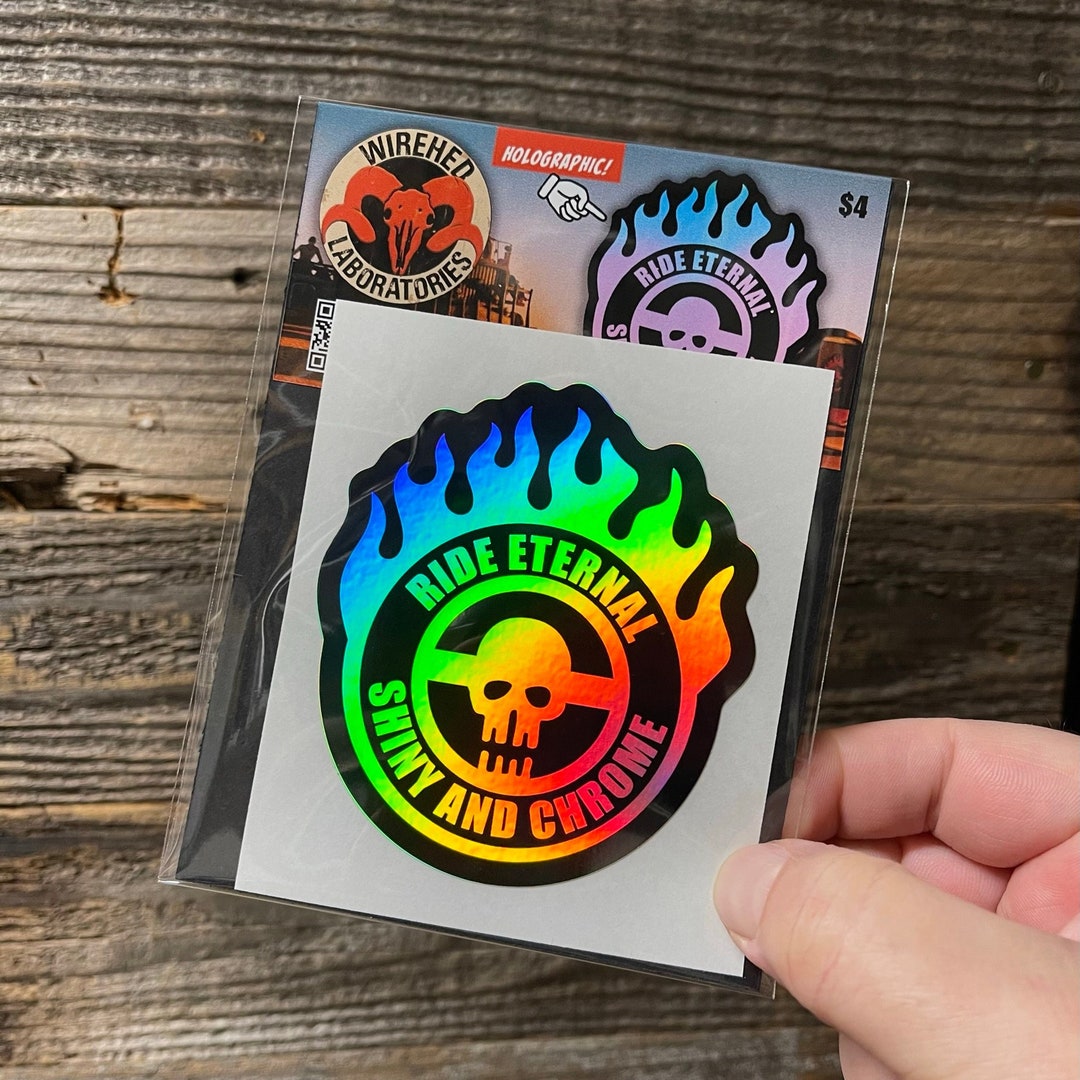 WAR BOY Holographic Vinyl Sticker Ride Eternal Shiny & Chrome With ...