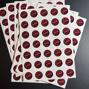 Slasher Section Sticker Sheet! 1 Sheet of Thirty-five (35) 3/4" Vinyl ...