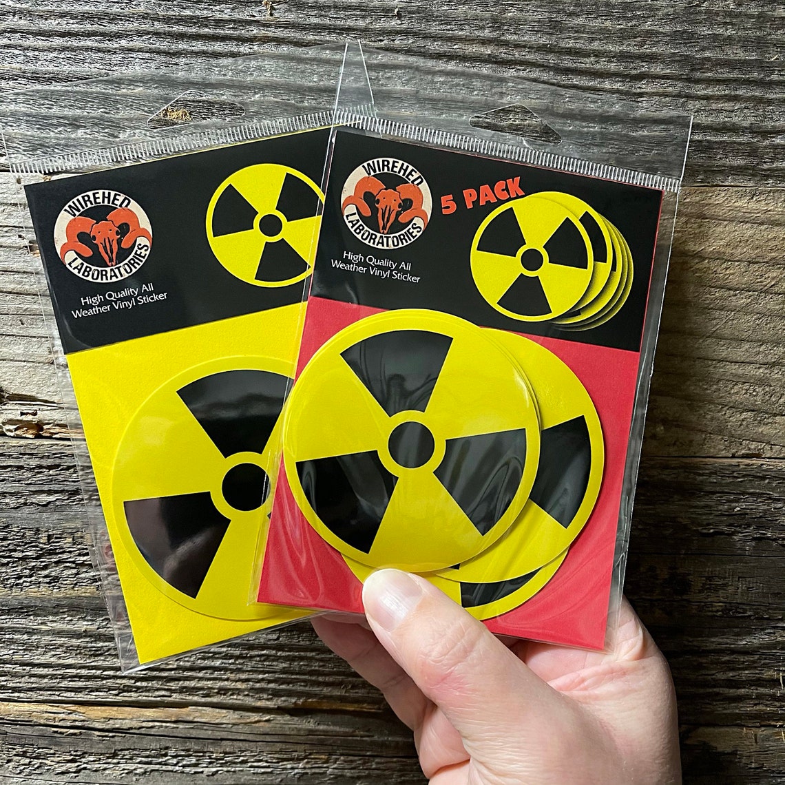 Radiation Warning Vinyl Sticker Waterproof Yellow Trefoil | Etsy