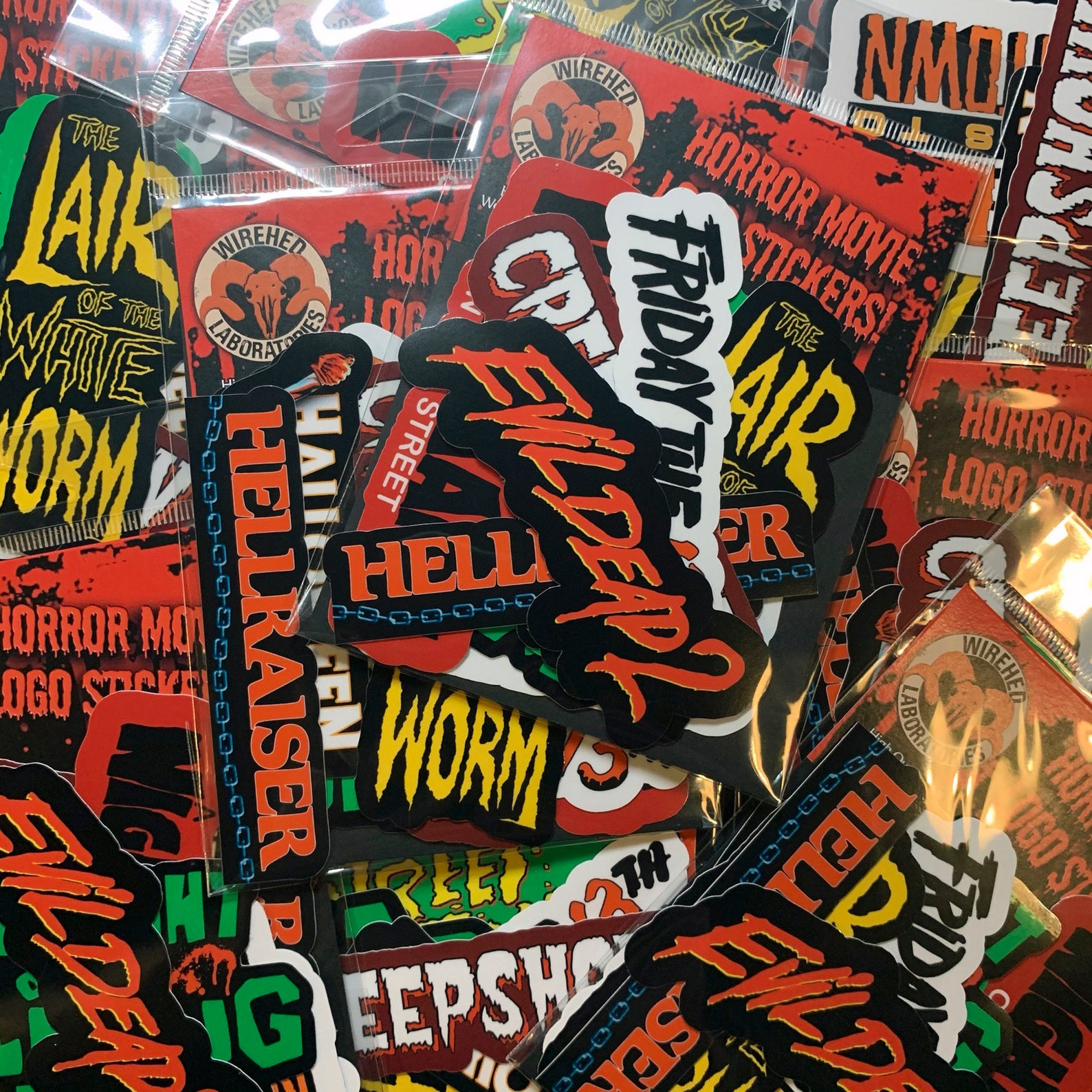 Horror Movie Logo Stickers High Quality, Laminated All Weather Vinyl ...