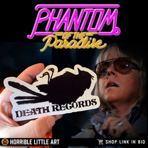 Death Records Logo - Phantom of the Paradise - Vinyl Sticker! 5" All ...