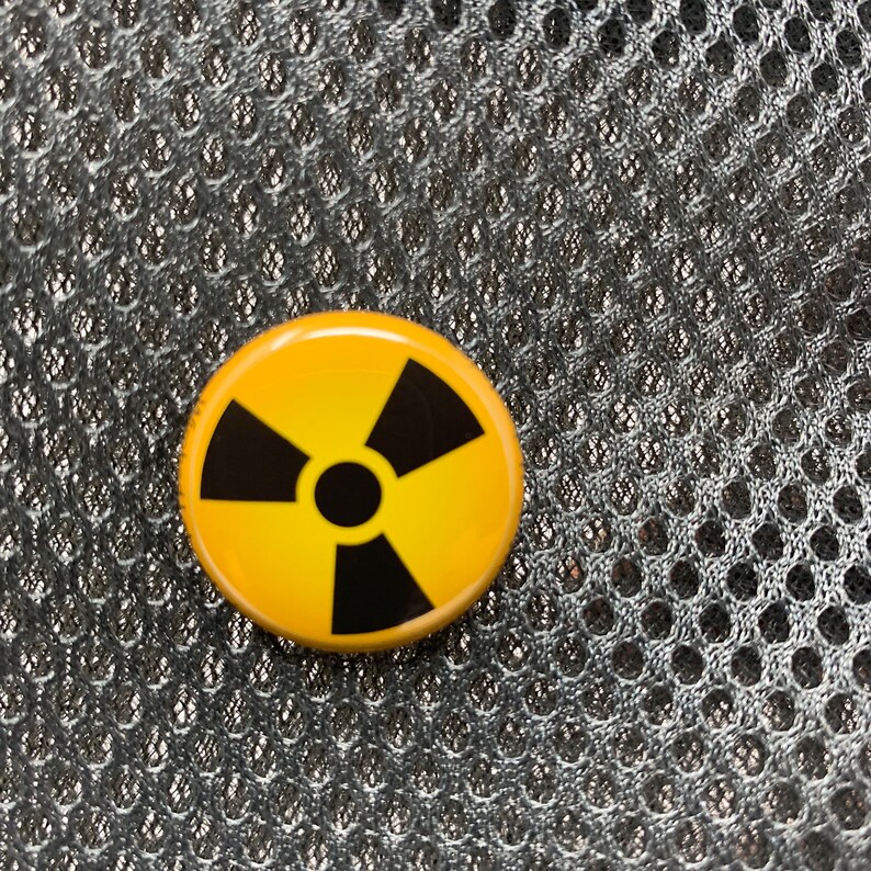 Atomic Fallout Buttons Small Pack of Four. Radiation Danger | Etsy
