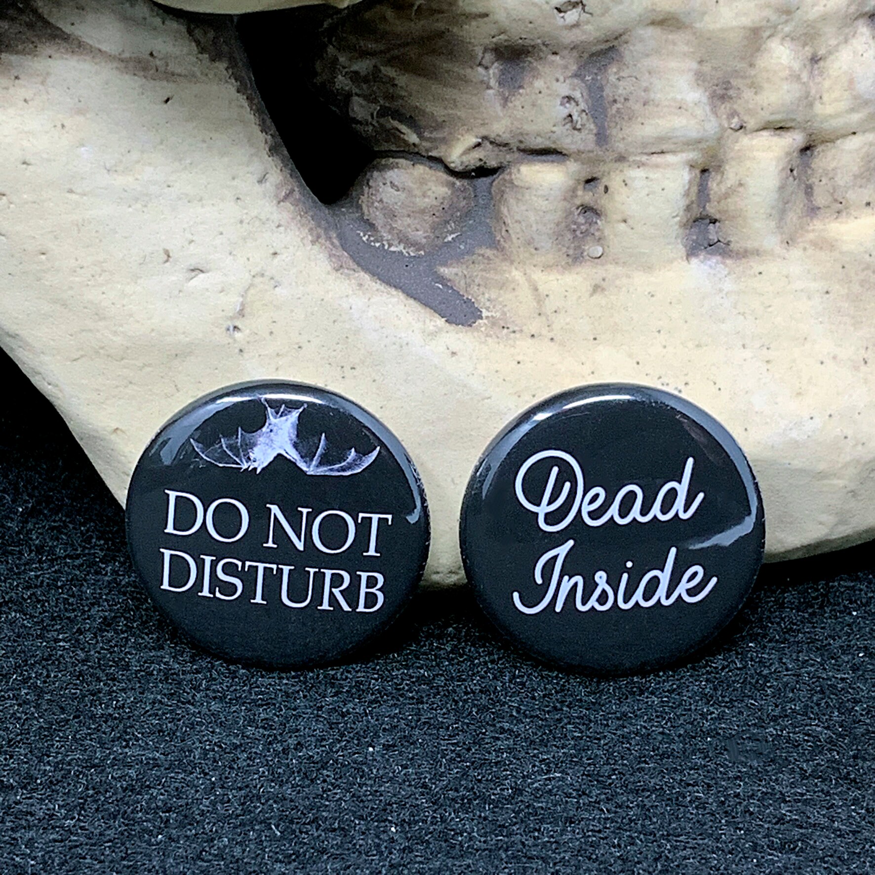 DEAD INSIDE & Do Not Disturb Goth Button Set. 1 Pins for - Etsy