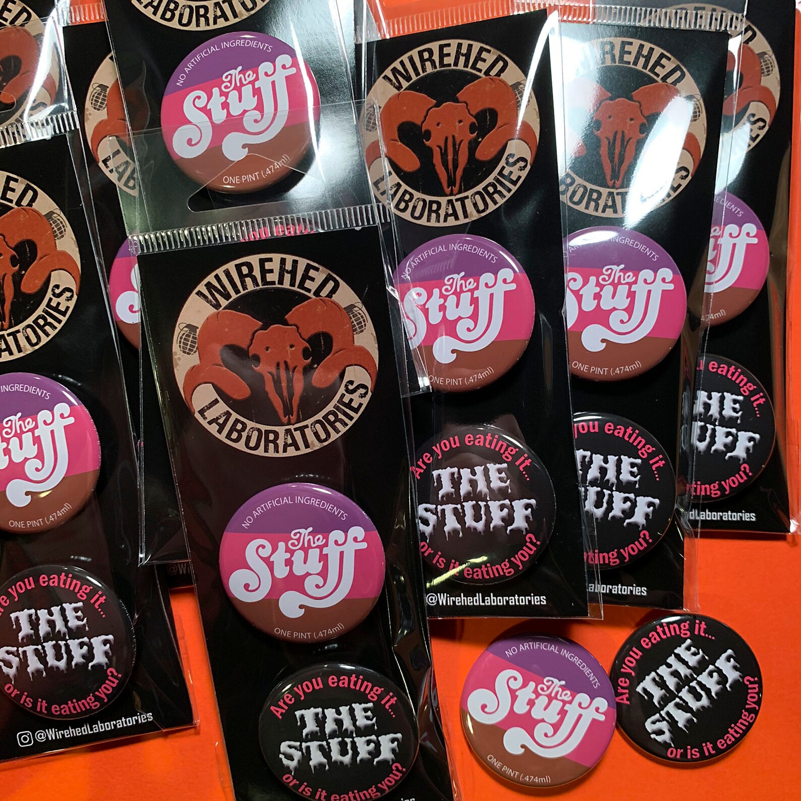The Stuff Horror Movie Logo Buttons. 1.5 80s Retro Cult | Etsy