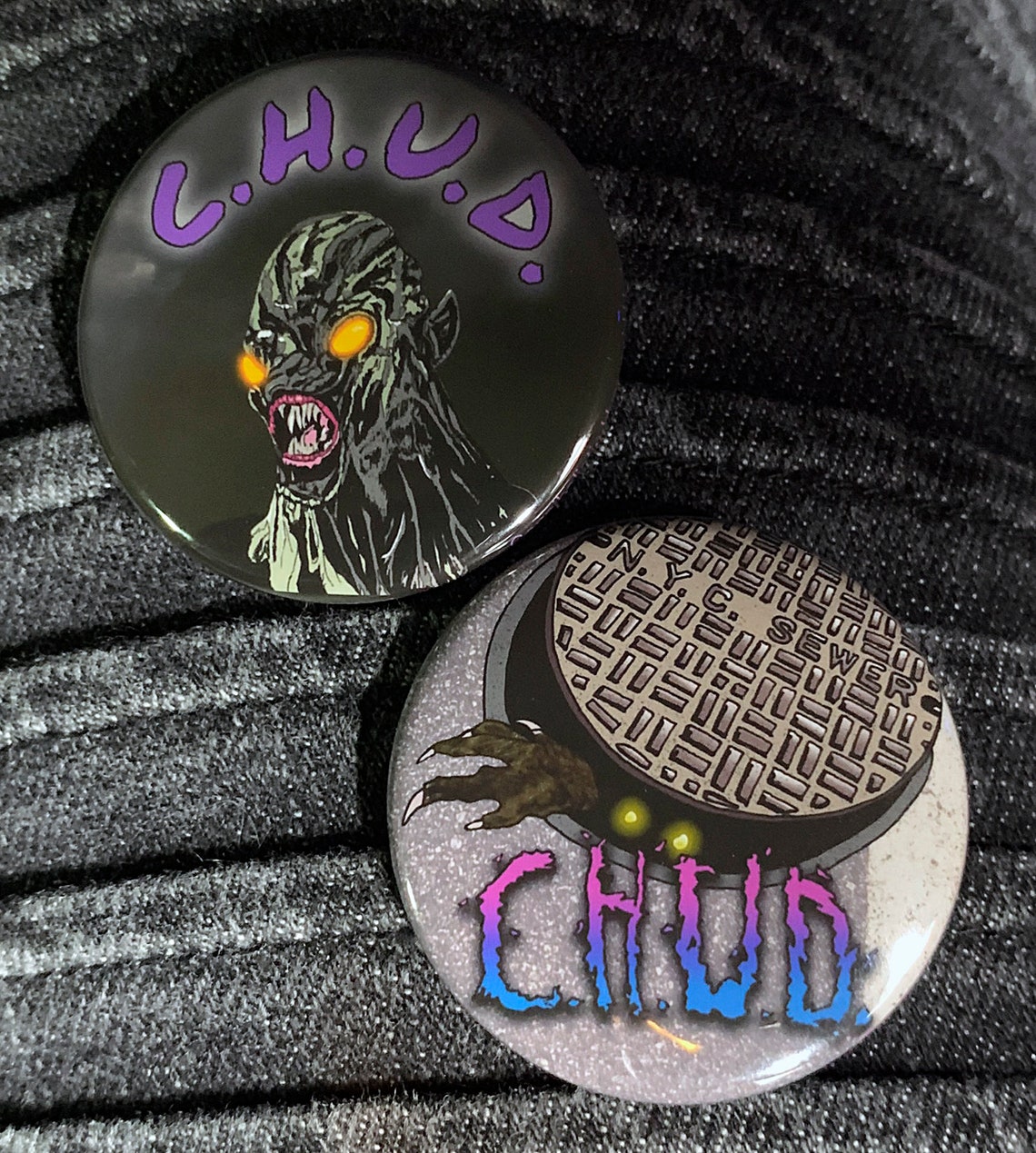 C.H.U.D. Horror Movie Buttons TWO 1.5 CHUD Pins. Cult | Etsy
