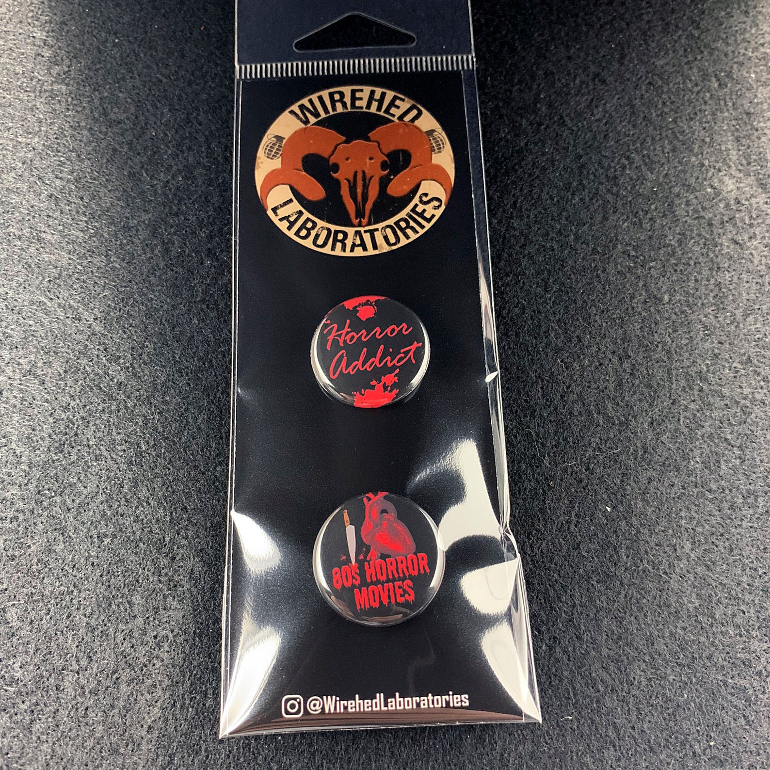 Horror Addict & I Heart 80s Horror Movies 1" Buttons! for Your Dark ...