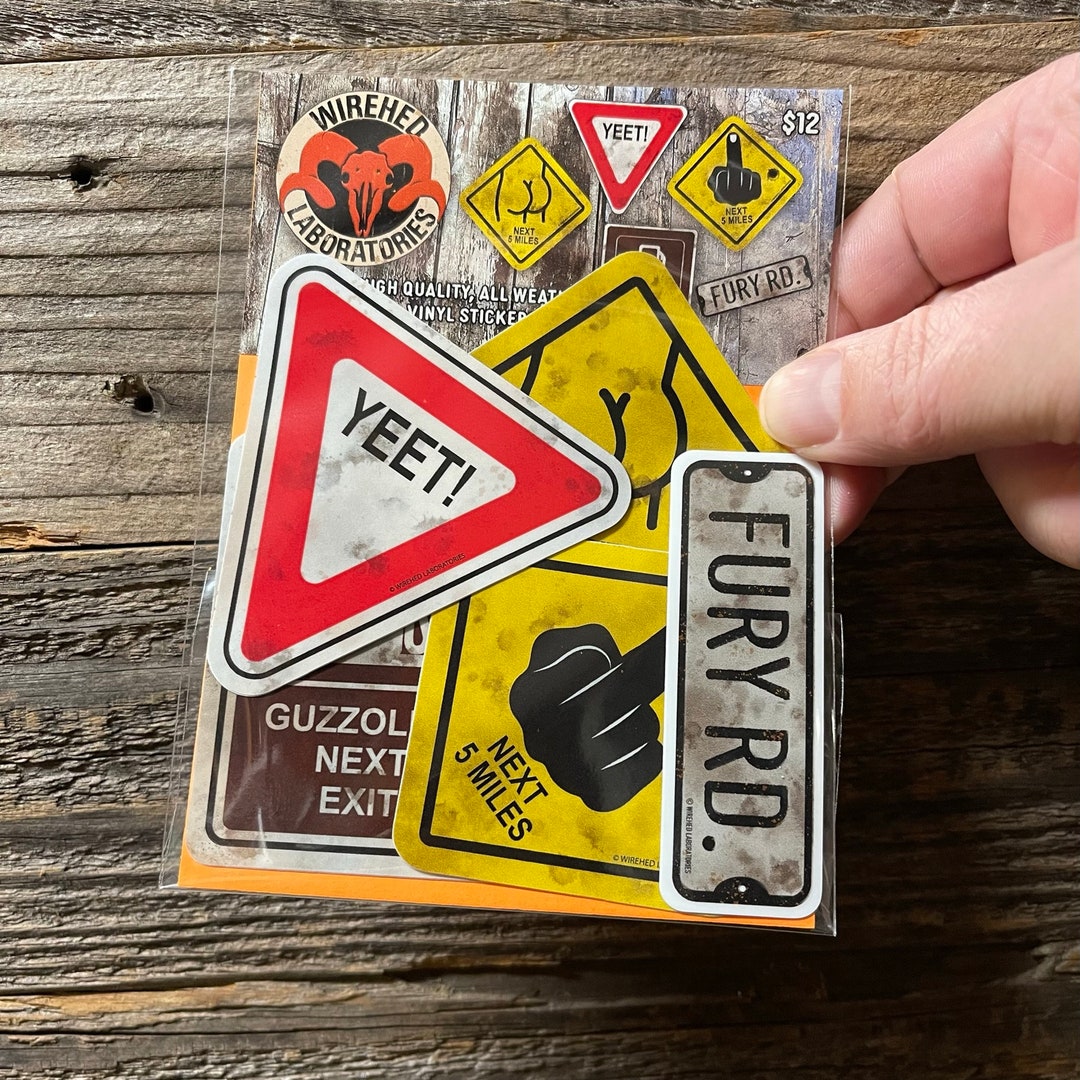 Wasteland Road Sign Stickers! Featuring Mad Max Fury Road, Guzzoline ...