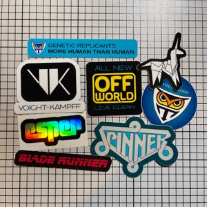 Blade Runner Sticker Pack 8 Sticker Set Waterproof Vinyl Decals ...