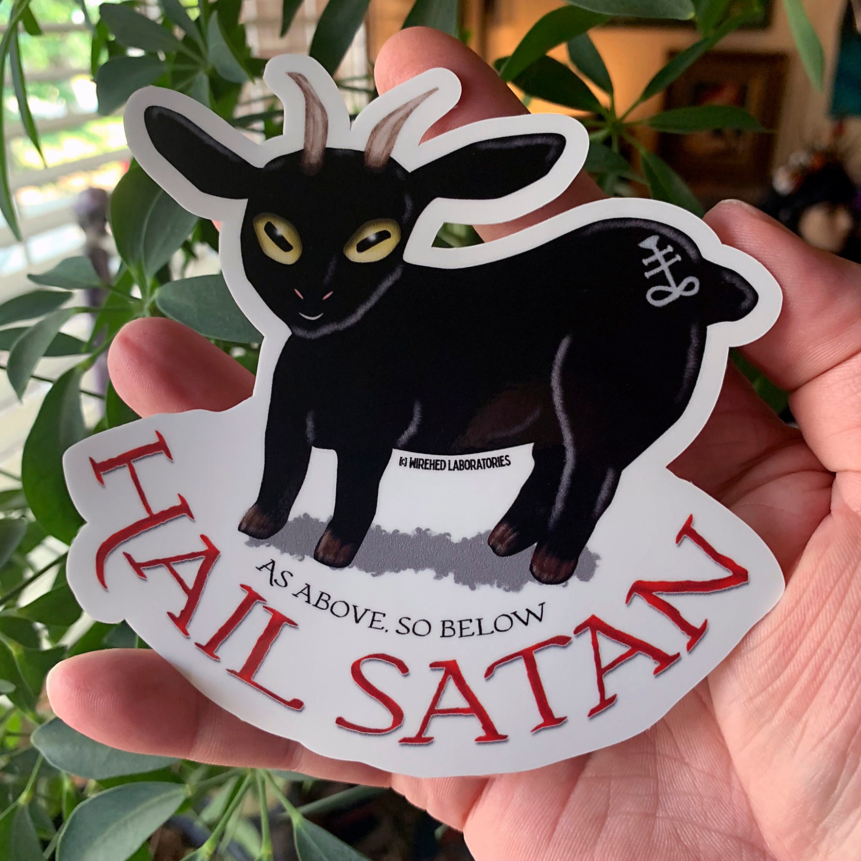 HAIL SATAN Goat Vinyl Sticker 4.5 All Weather | Etsy