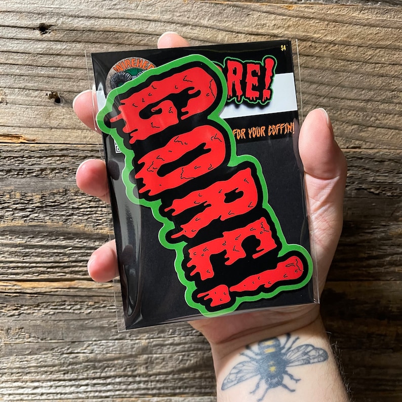 GORE! Vinyl Sticker! Large 5.25" Laminated, Weather Proof Horror Movie ...
