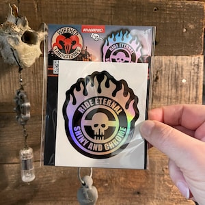 WAR BOY Holographic Vinyl Sticker Ride Eternal Shiny & Chrome With ...