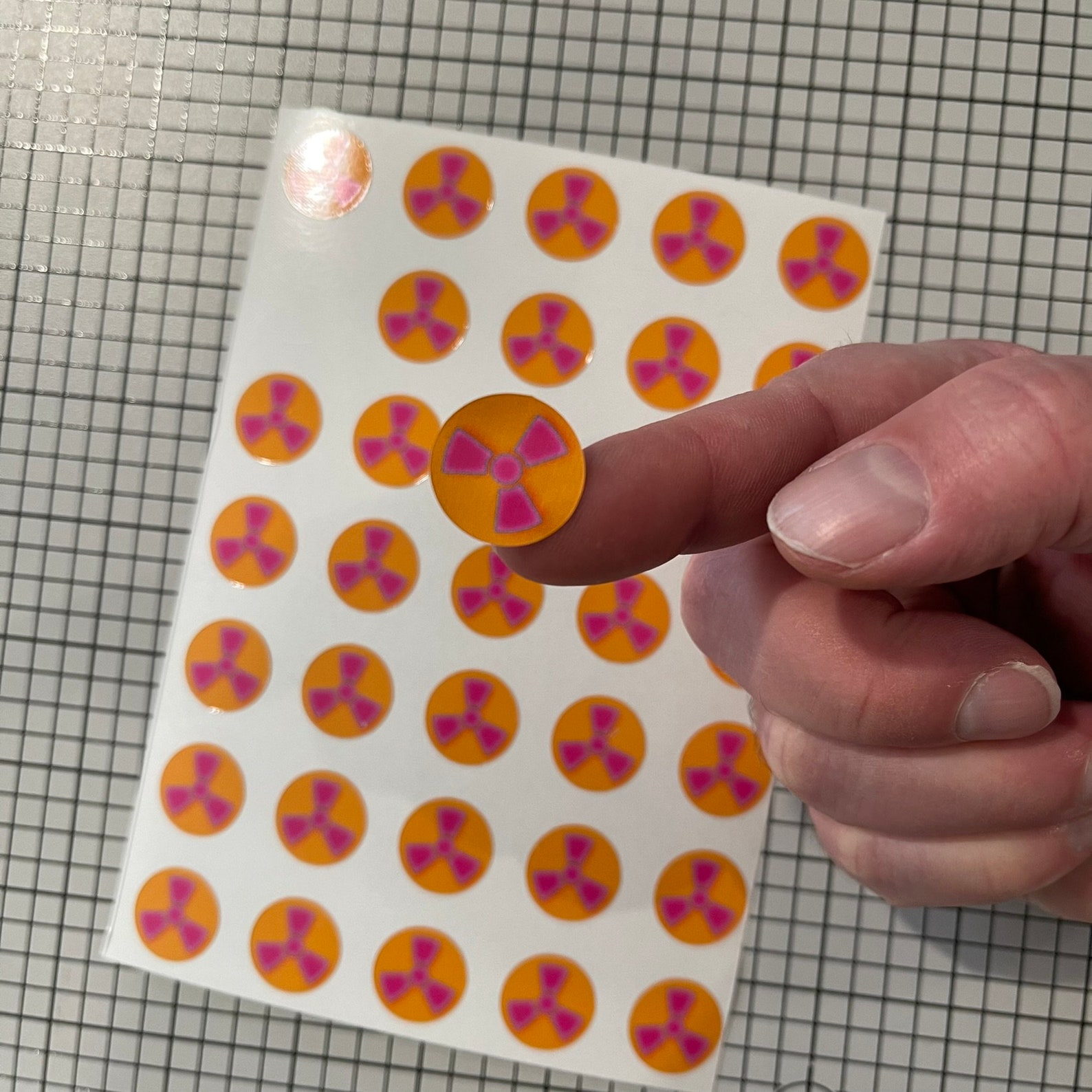 Radiation Warning Symbol trefoil Sticker Sheet 1 Sheet of Thirty-five 3 ...