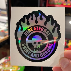 WAR BOY Holographic Vinyl Sticker! Ride Eternal Shiny & Chrome With ...