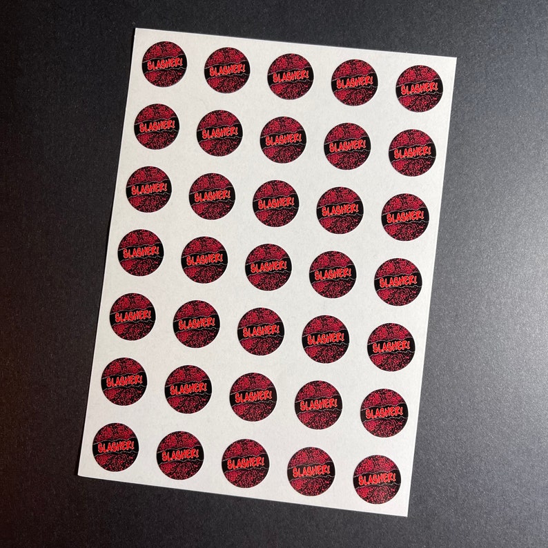 Slasher Section Sticker Sheet! 1 Sheet of Thirty-five (35) 3/4" Vinyl ...