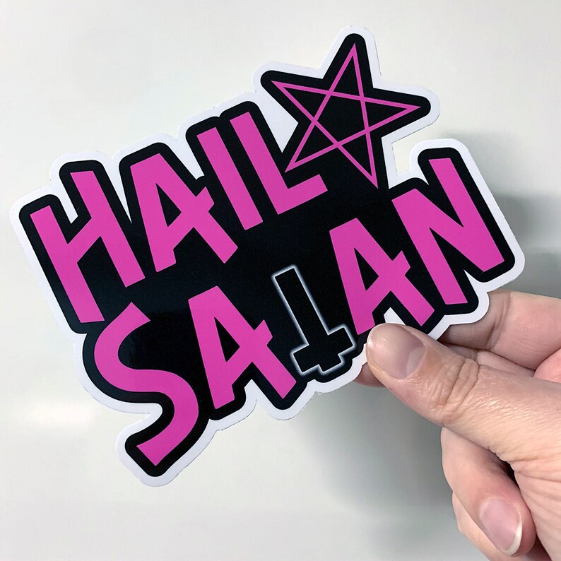 HAIL SATAN Vinyl Sticker 6 Long All Weather Laminated | Etsy