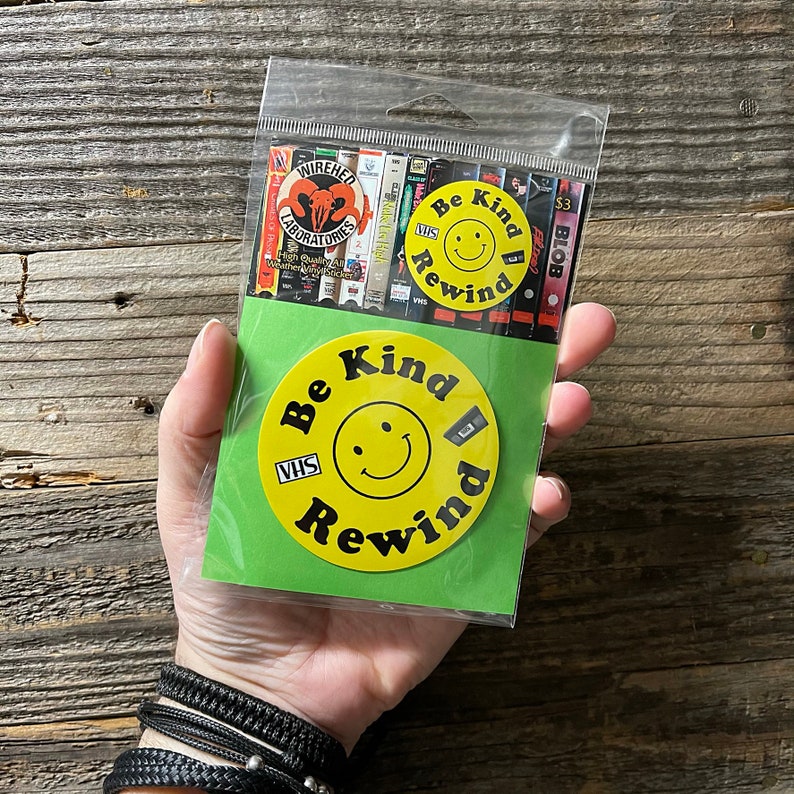Be Kind Rewind VHS - Vinyl Sticker! 3" All Weather, Laminated Decal ...