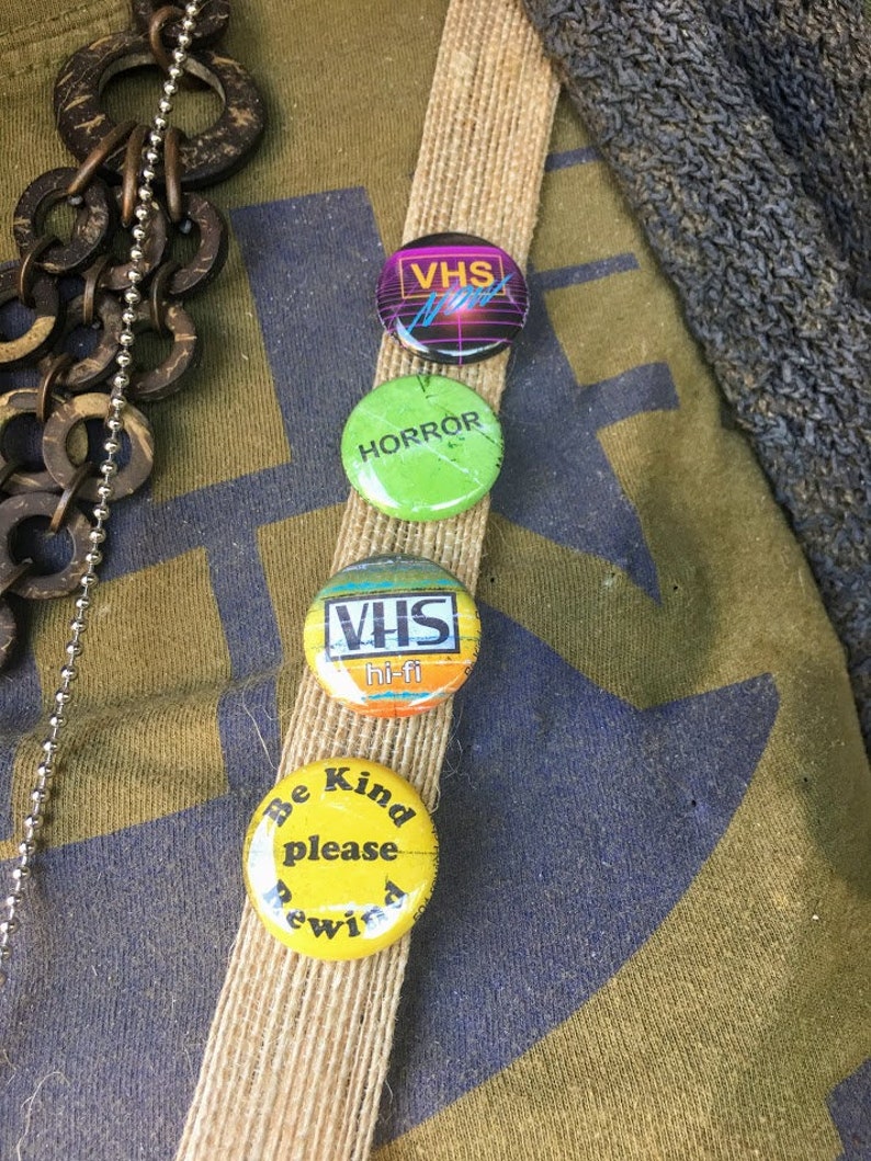 VHS Button Set Retro 80s Horror 1 Pin Gift Pack | Etsy