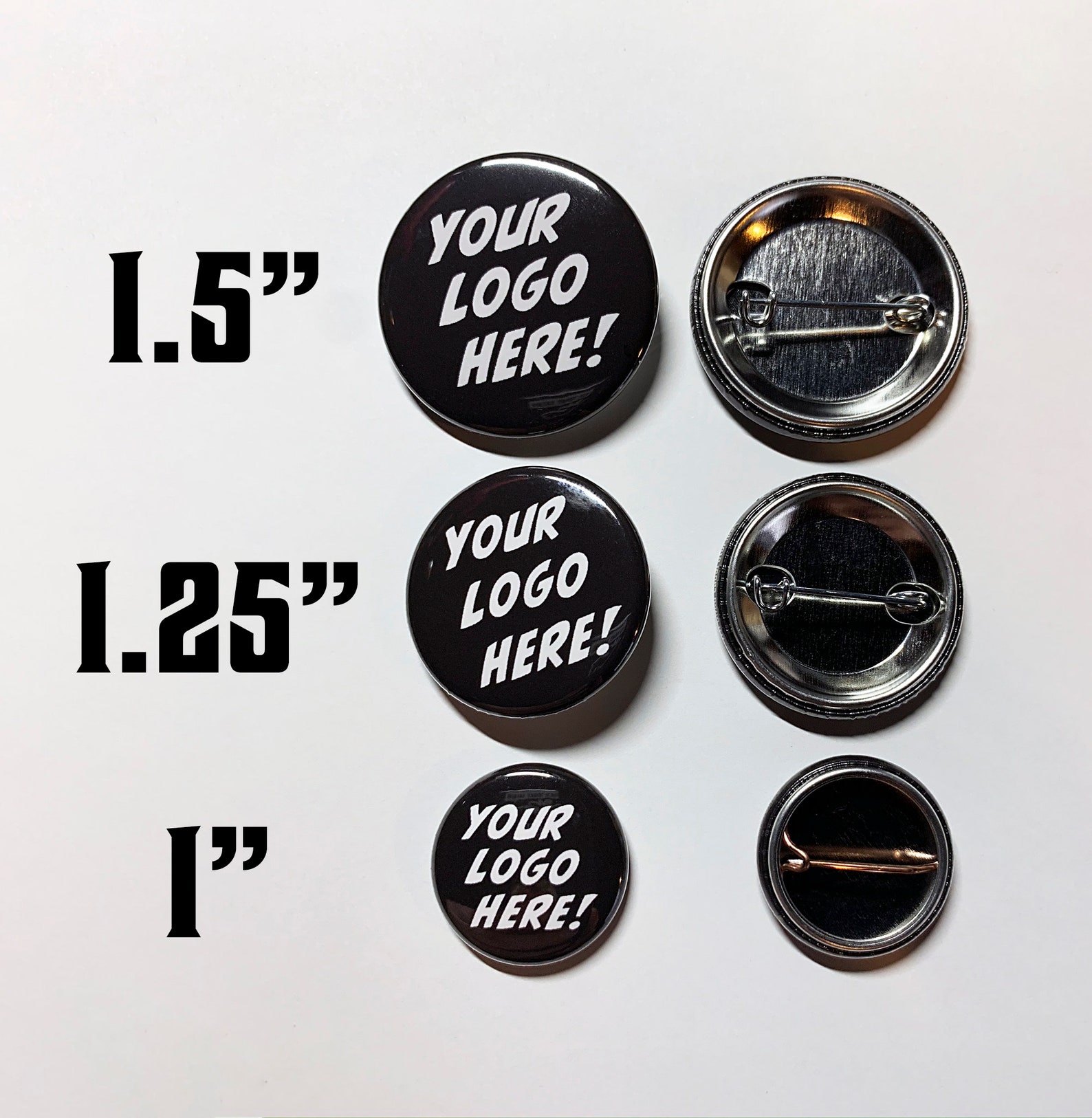 1.25" Custom Pinback Buttons. Custom Pins, Custom Badges! Personalized ...