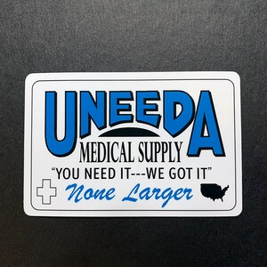 Uneeda Medical Supply Vinyl Sticker! Zombie Horror Movie All Weather ...