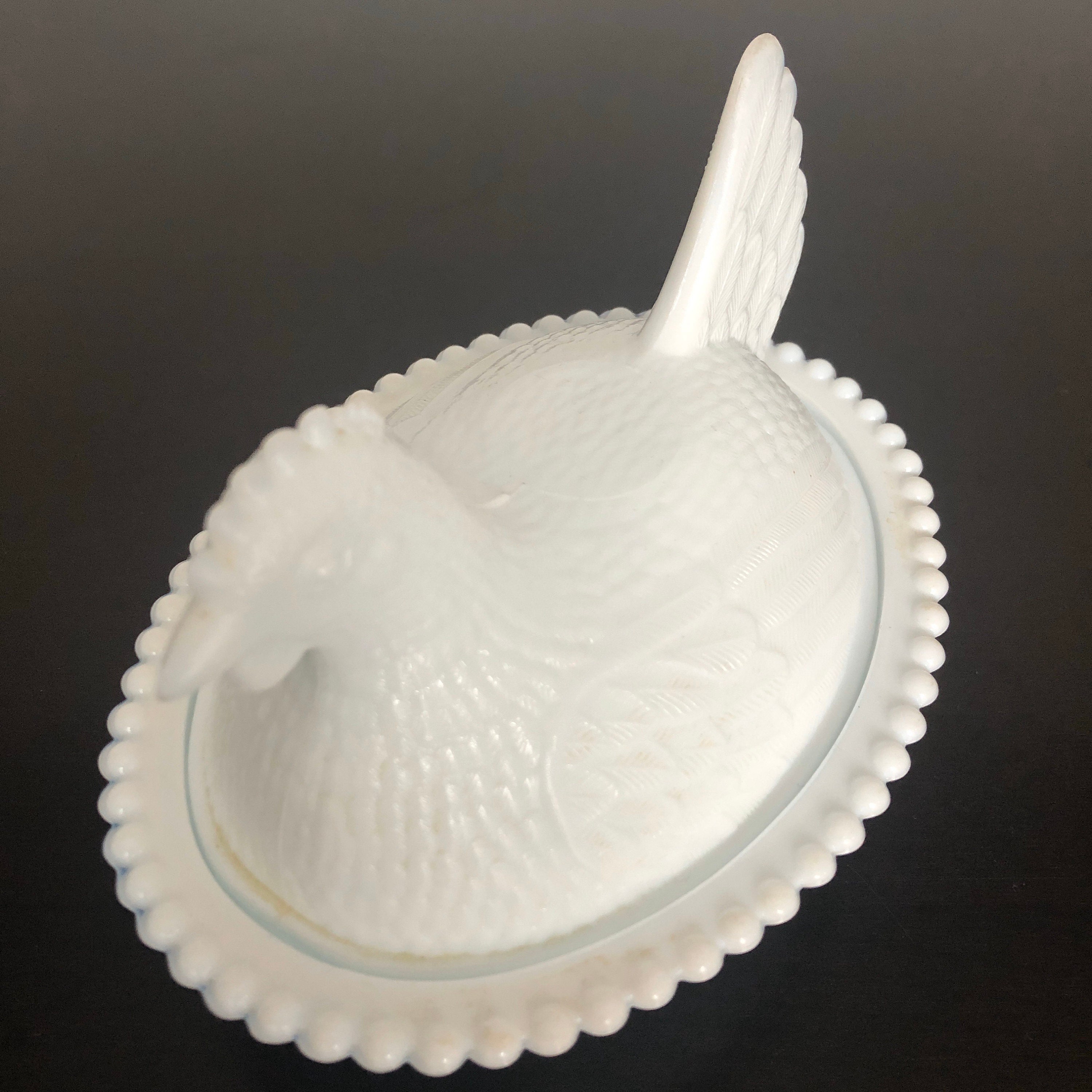 Indiana Glass Nesting Hen Vintage White Milkglass Covered Dish | Etsy