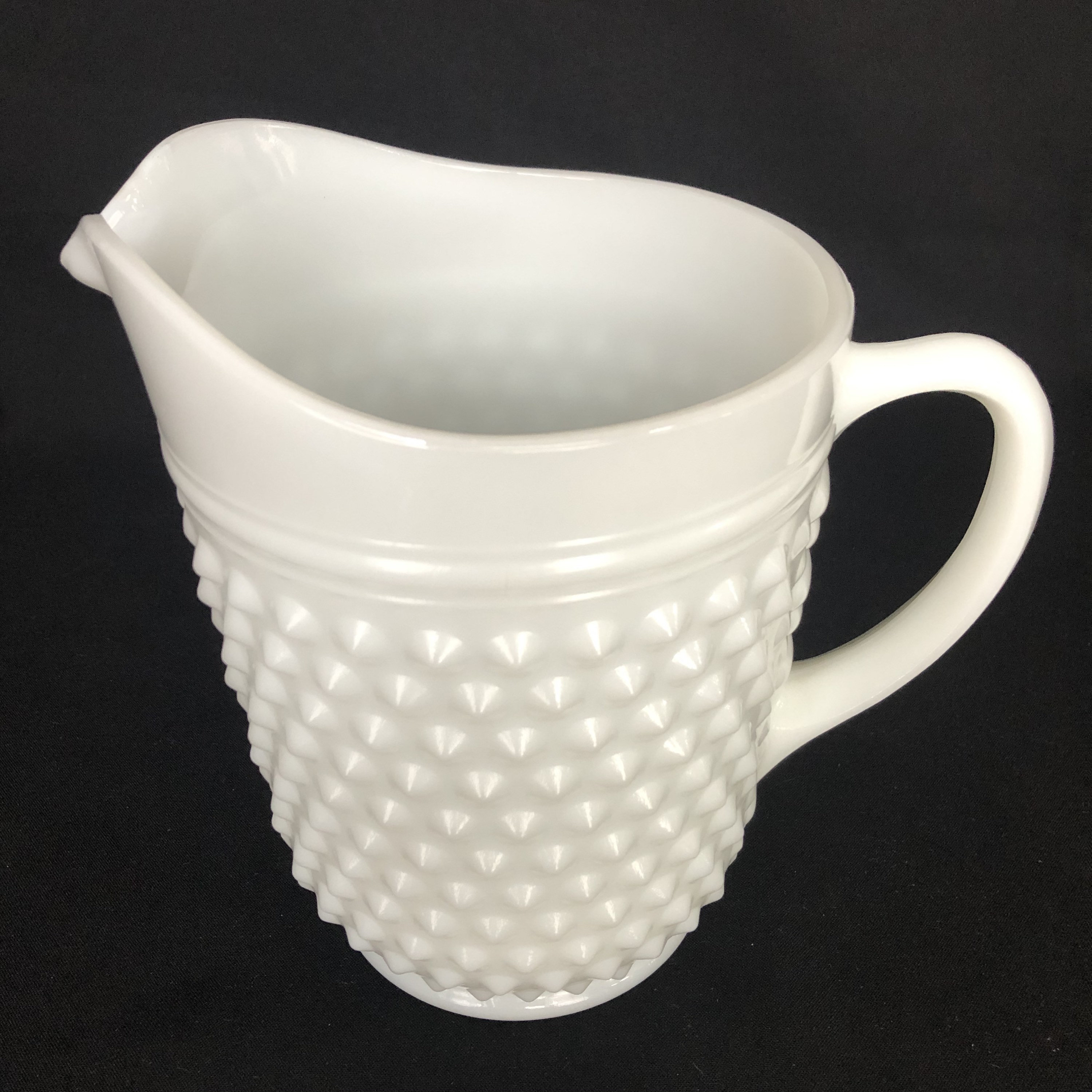 Big Vintage Hobnail Milkglass 64oz Pitcher - Dot & Dash Milk Glass64oz ...