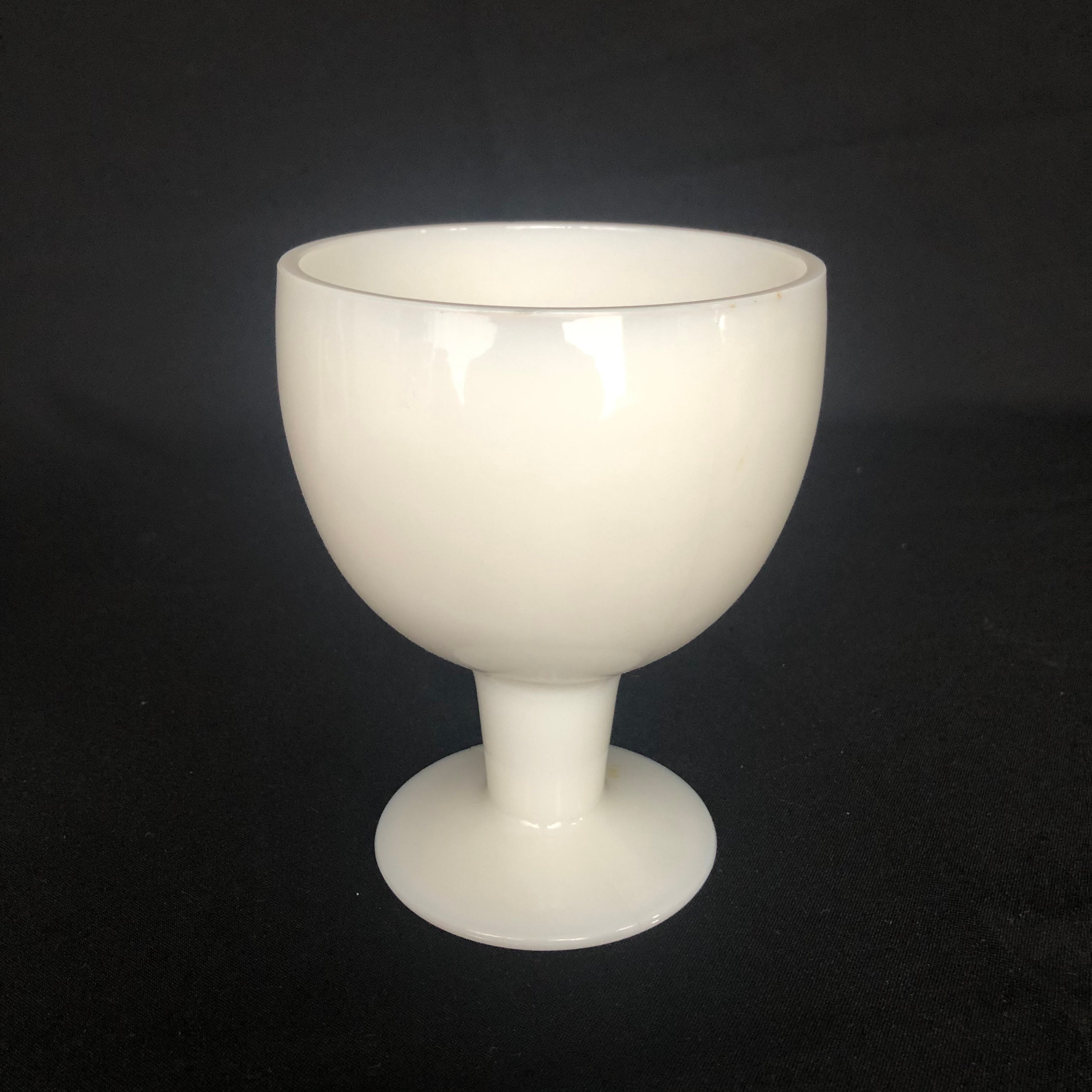 Vintage Milk Glass Hollow Stem Chalice Compote Planter - Etsy