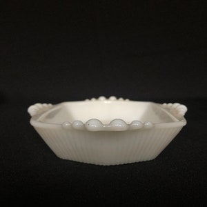 RARE - Vintage Milkglass Rectangular Tab Handle Plate Tray Bowl Dish ...