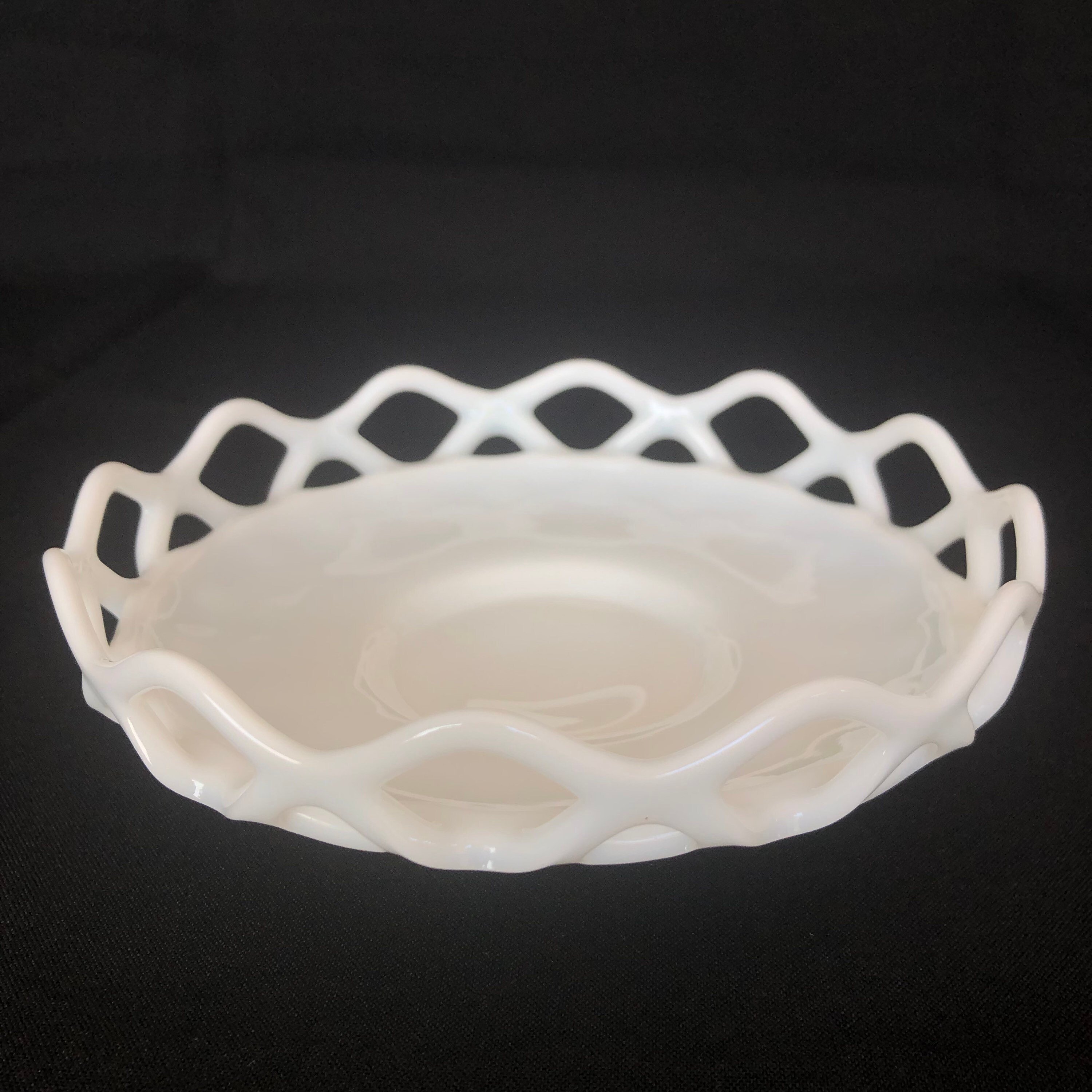Vintage Imperial Glass Sugar Cane Pattern Bowl, Open Lace or ...