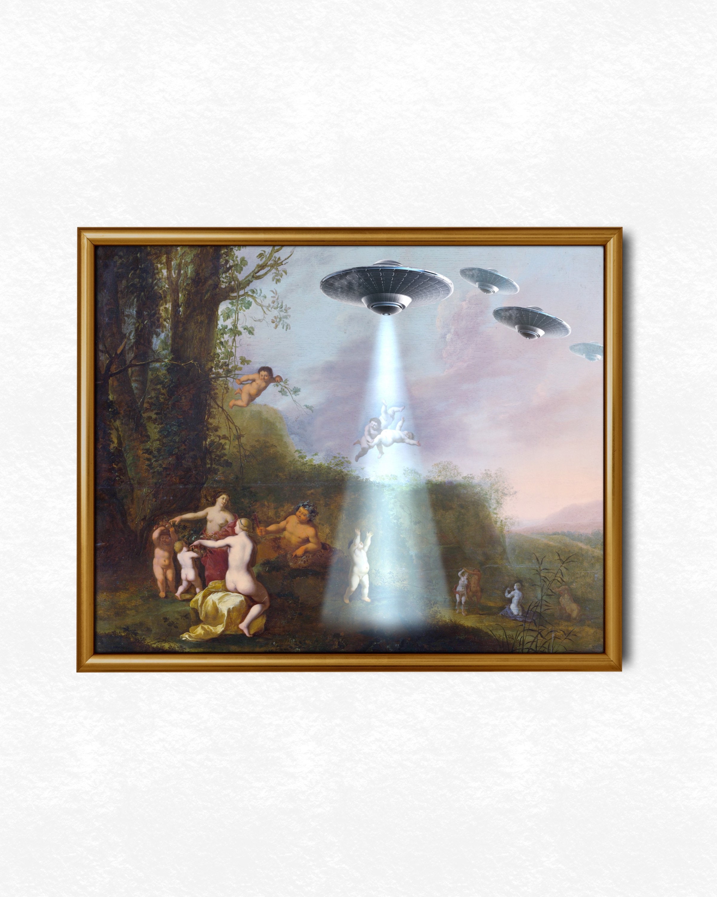 Alter Art, Alien Abduction, UFO, Banksy, Banksy Wall Art, Printable ...