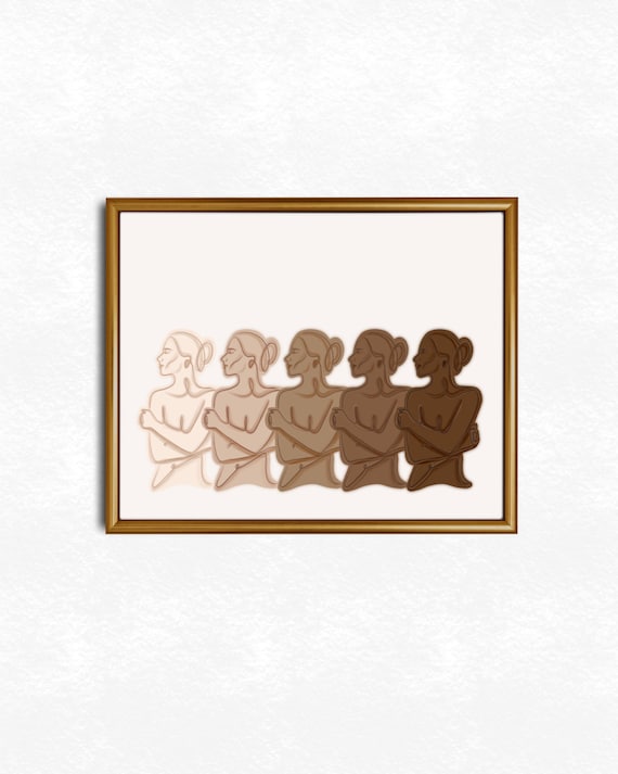 Female Body Art Diverse Women Print Diversity Art Feminist | Etsy