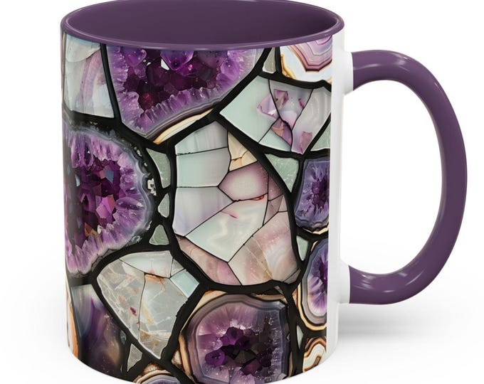 Purple Daisy Flowers White/purple Ceramic 20oz Mug/ Gift for Mom/ Gift ...